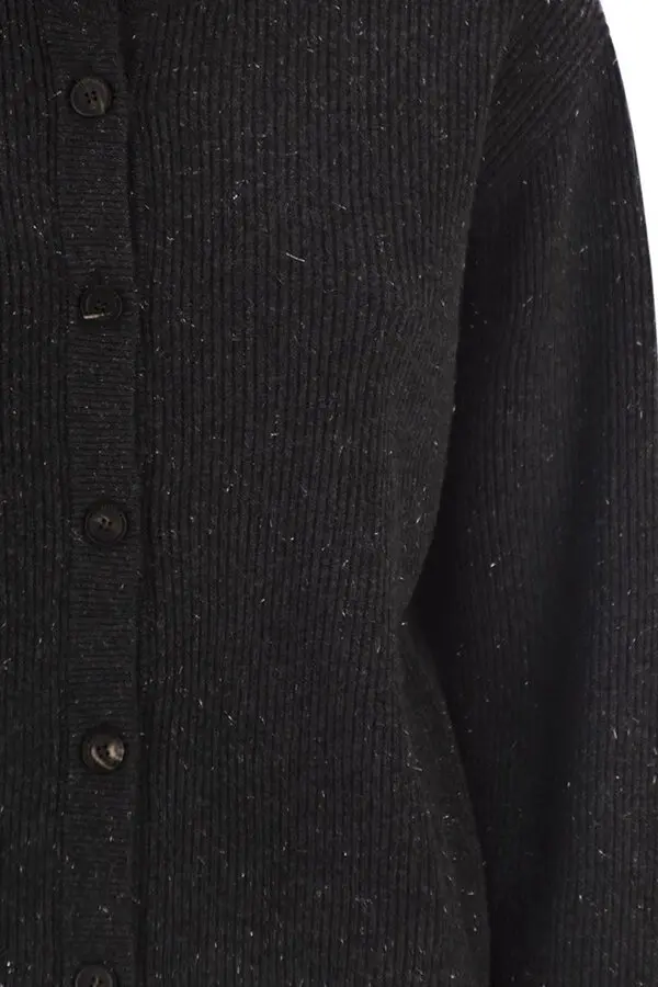 Peserico Button-front Long-sleeve Knit Cardigan