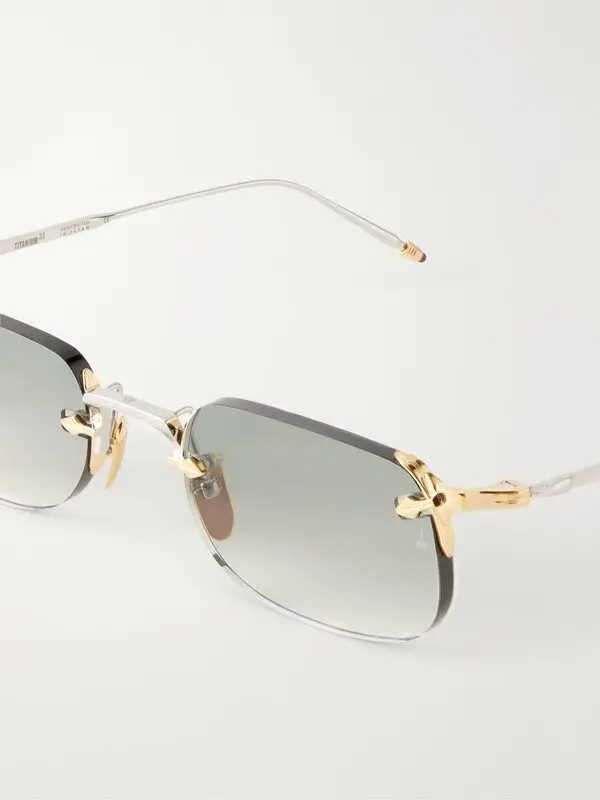 JACQUES MARIE MAGE Rimless Square-frame Titanium Sunglasses