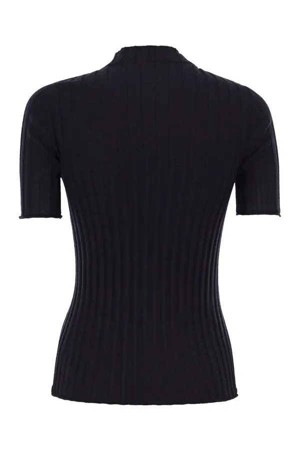 Peserico Short-sleeved Ribbed Sweater