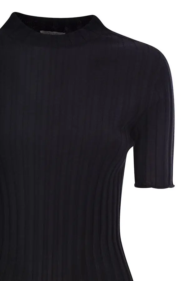 Peserico Short-sleeved Ribbed Sweater