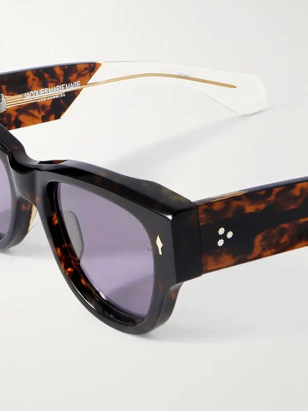 JACQUES MARIE MAGE Chelsea Square-frame Tortoiseshell Acetate Sunglasses