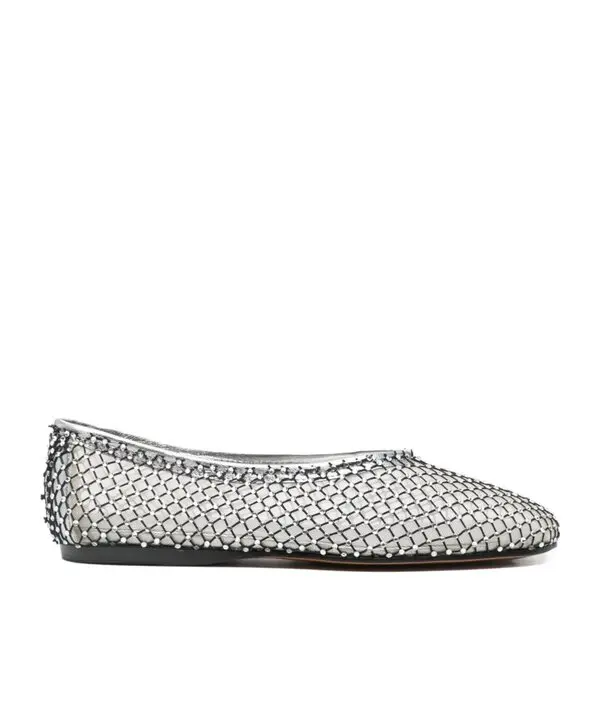 FORTE_FORTE Rhinestone Mesh Ballet Flats