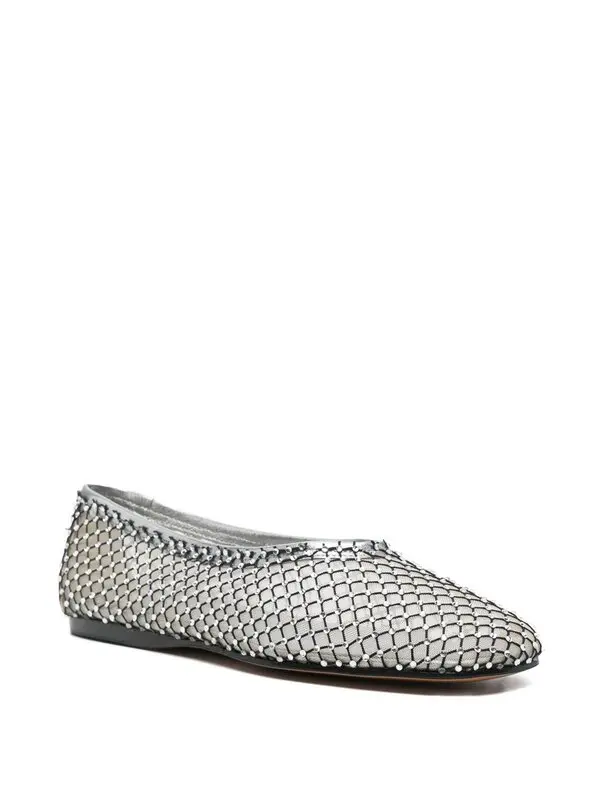 FORTE_FORTE Rhinestone Mesh Ballet Flats