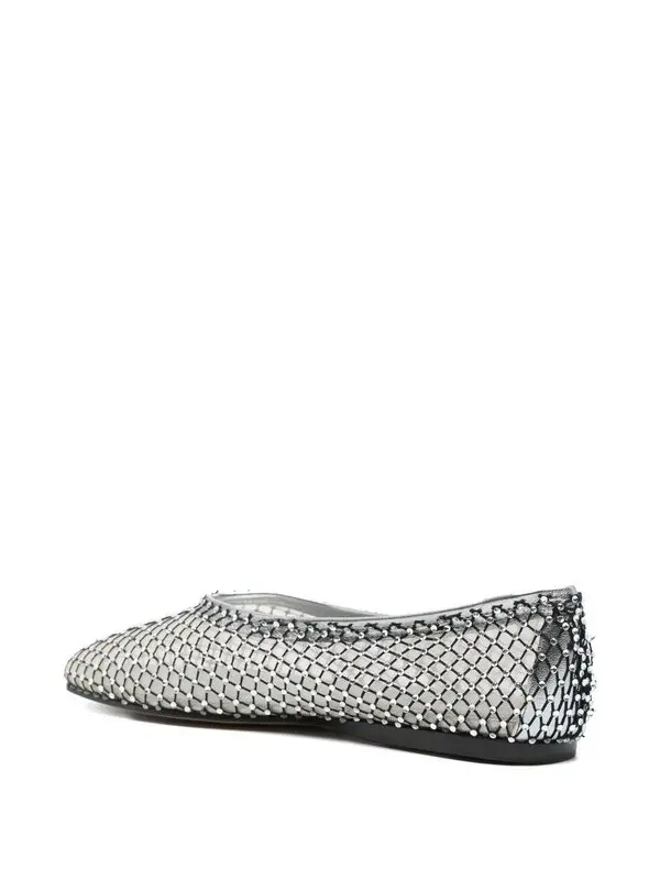 FORTE_FORTE Rhinestone Mesh Ballet Flats