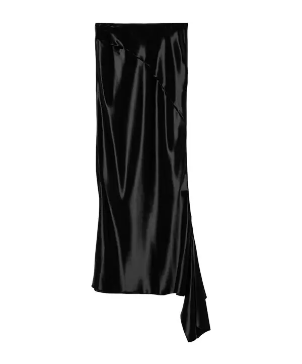 Celine Slip Skirt In Viscose Satin