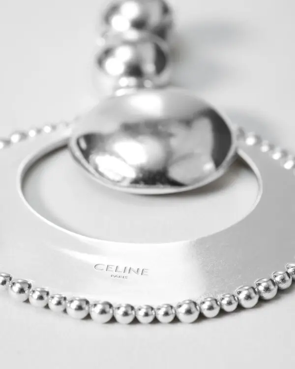 Celine Defilé Flat Earrings In Sterling