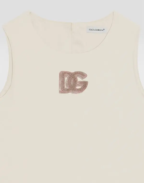 Dolce & Gabbana Logo-embroidered Sleeveless Dress