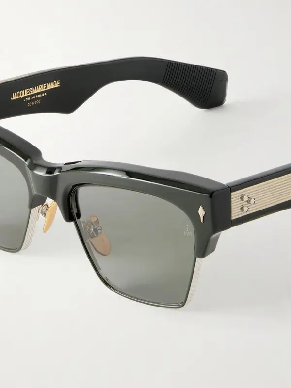 JACQUES MARIE MAGE Bugsy D-frame Acetate Sunglasses - No