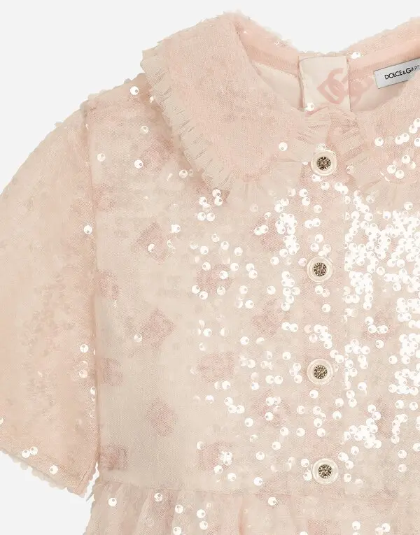 Dolce & Gabbana Sequined Buttoned Dress