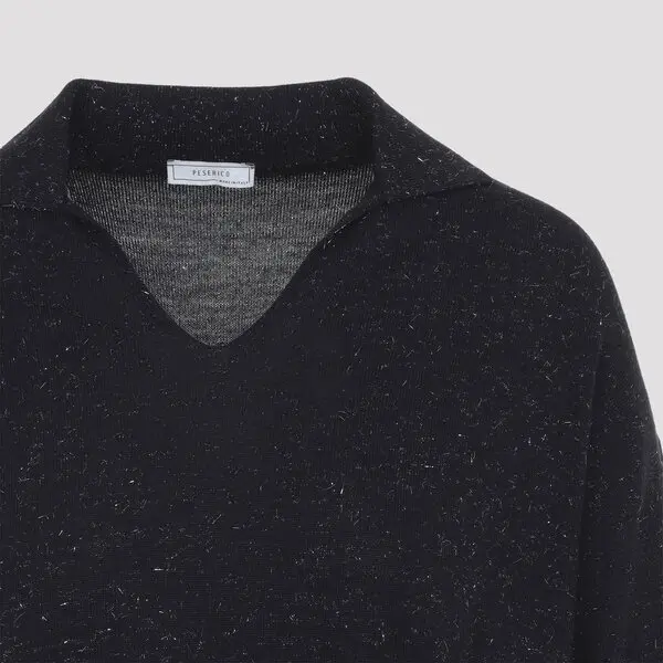 Peserico Lurex Collar Knitted Top - No
