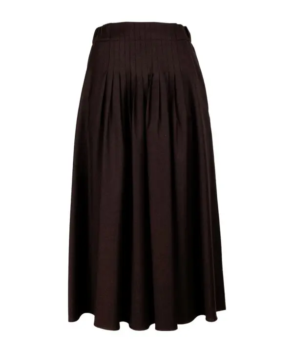 Max Mara Wkdovest Pleated Midi Skirt - Brown