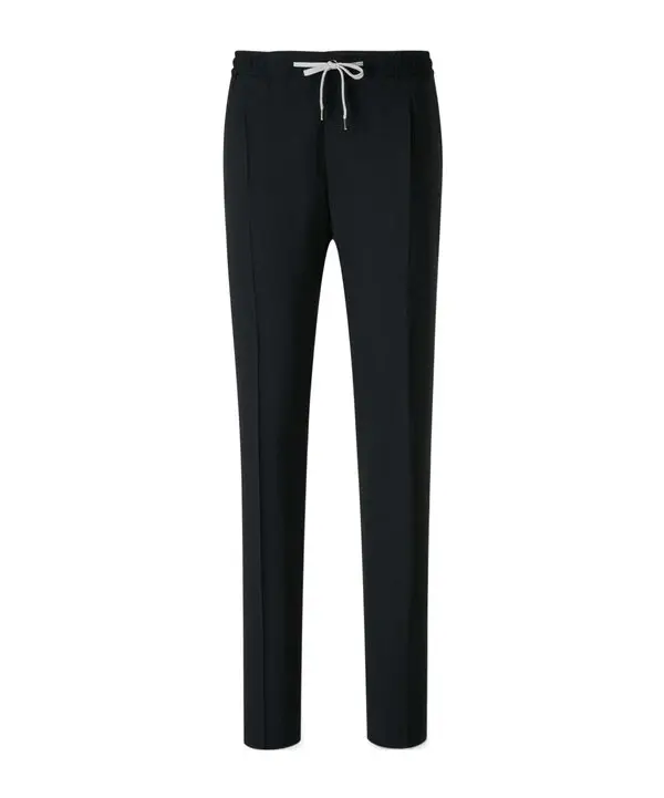 PT TORINO Straight-leg Wool Trousers - Black