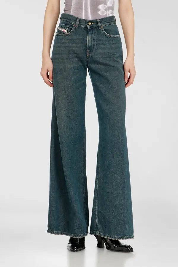 DIESEL® Flare Jeans Regular Waist 1978 D-akemi, Dark Zip Fly