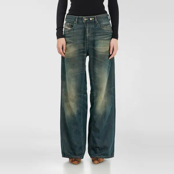 DIESEL® Relaxed Jeans Low Waist 1996 D-sire Button Fly - Blue