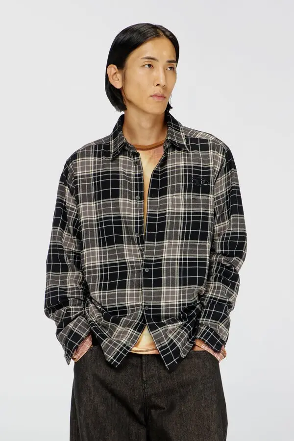 DIESEL® Distressed Shirt In Check Flannel