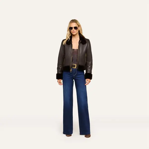 L'Agence Glacia Shearling Jacket