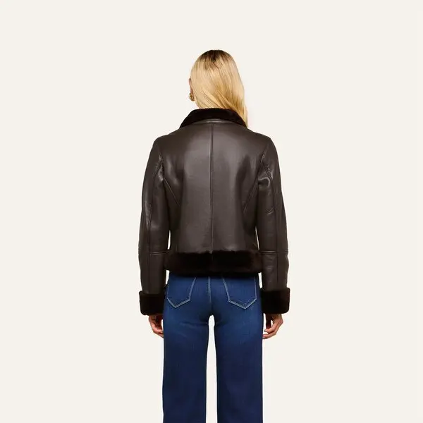 L'Agence Glacia Shearling Jacket