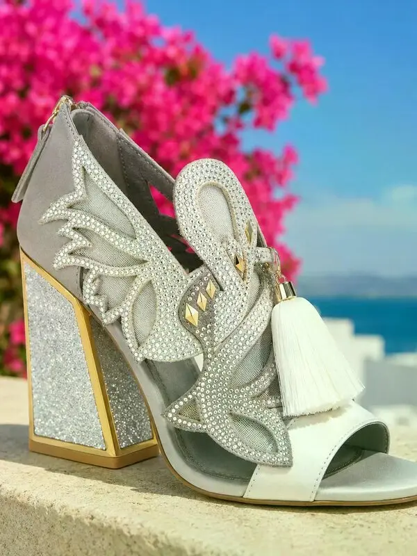 KAT MACONIE Aya Anch Crystal-embellished Sandals