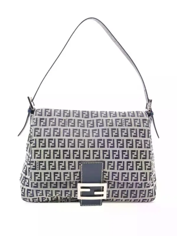 Fendi 2000-2010 Zucchino Canvas Mamma Forever Shoulder Bag