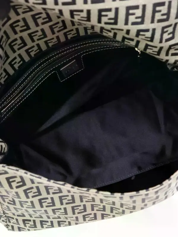 Fendi 2000-2010 Zucchino Canvas Mamma Forever Shoulder Bag