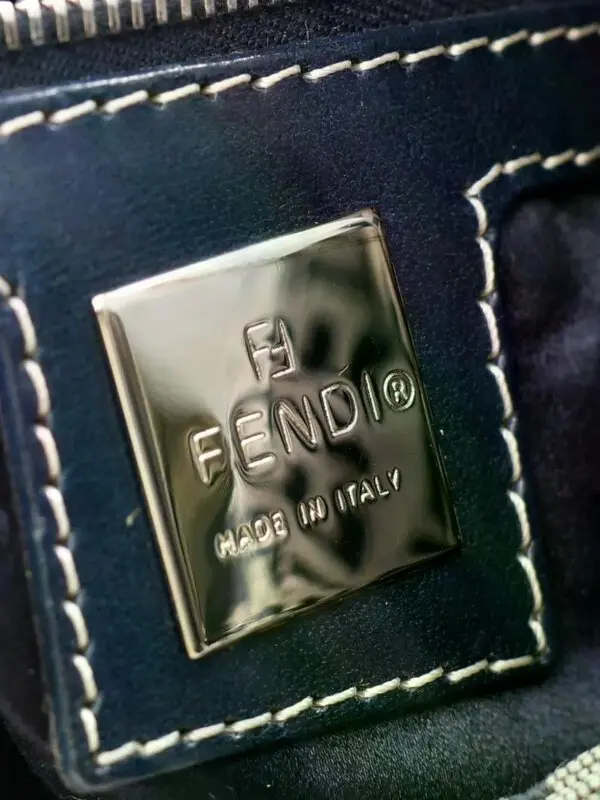 Fendi 2000-2010 Zucchino Canvas Mamma Forever Shoulder Bag