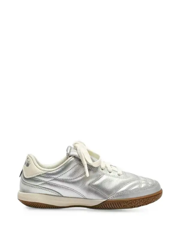 DIADORA Metallic Leather Indoor Sneakers - Silver