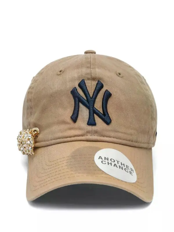 ANOTHER CHANCE Embellished Logo-embroidered Cap - Neutrals