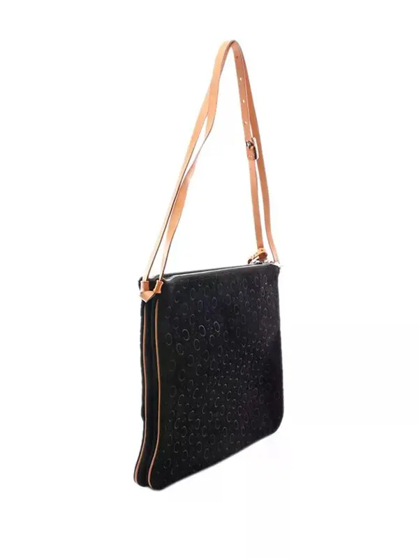 Celine 20th Century C Macadam Suede Shoulder Bag