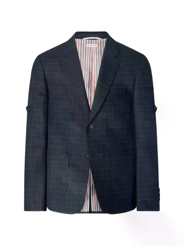 Thom Browne Windowpane Checked Blazer