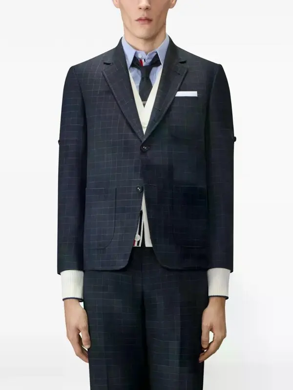 Thom Browne Windowpane Checked Blazer
