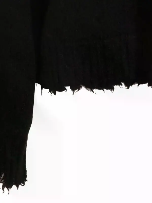 UMA WANG Roll-neck Frayed Sweater