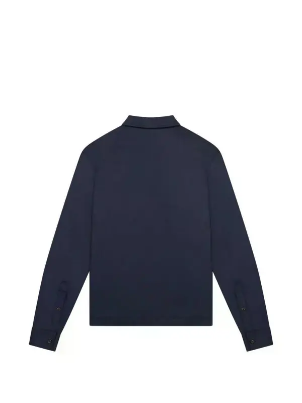 VALENZA Zip-neck Long-sleeve Polo Shirt