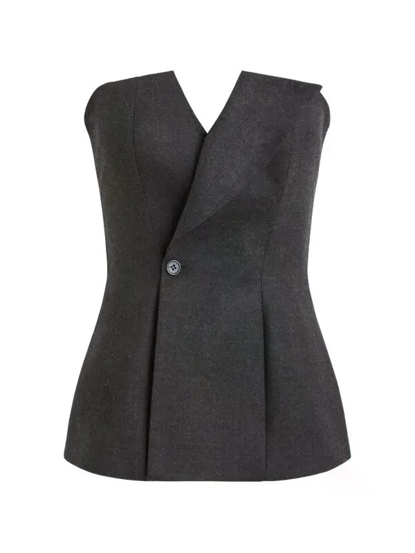 P.a.r.o.s.h Strapless Button-fastening Blouse