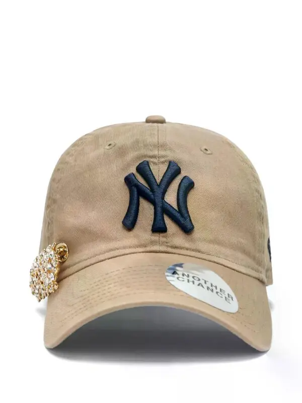 ANOTHER CHANCE Crystal-embellished Logo-embroidered Cap - Neutrals
