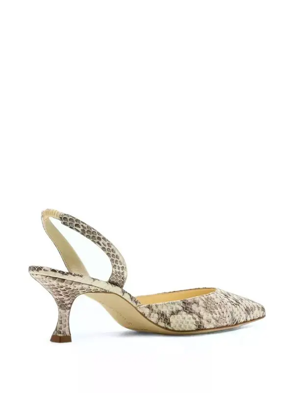 Manolo Blahnik Carolyne Snakeskin-effect Pumps