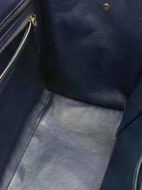 Celine 2010-2026 Mini Leather Luggage Tote Bag - Blue