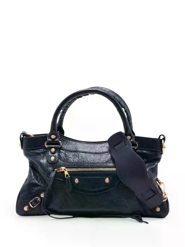 Balenciaga 2005-2026 Lambskin Motocross Giant 21 First Satchel - Blue