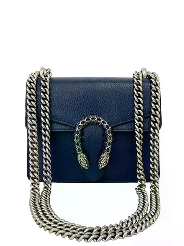 Gucci 2016-2026 Small Leather Dionysus Crossbody Bag - Blue