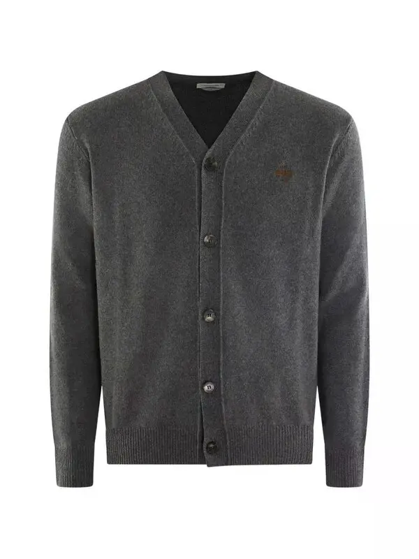 JACOB COHЁN Logo-embroidered V-neck Cardigan