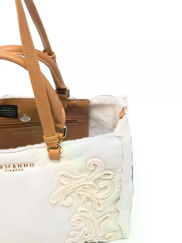 ERMANNO FIRENZE Crochet-embroidery Tote Bag