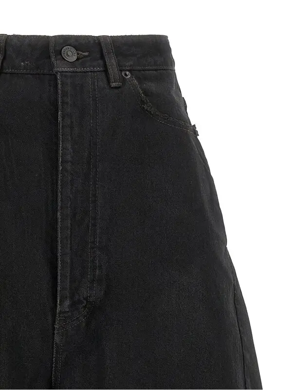 Balenciaga Barrel Leg Jeans - Black