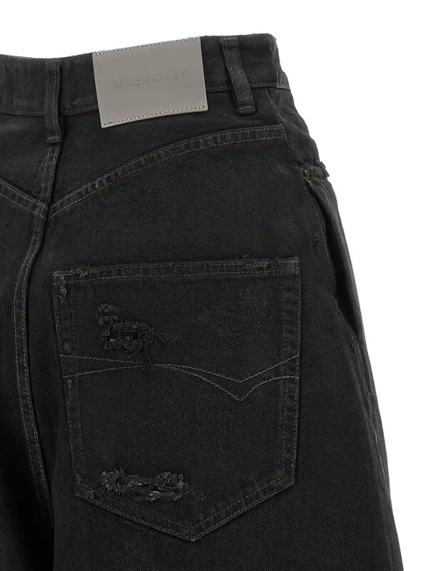Balenciaga Barrel Leg Jeans - Black