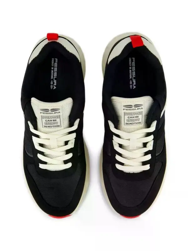 FESSURA Run 03 Logo-print Low-top Sneakers - Black