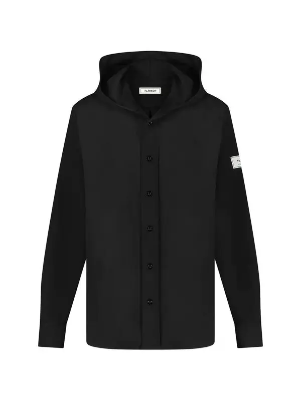 FLANEUR Atelier Hooded Shirt - Black