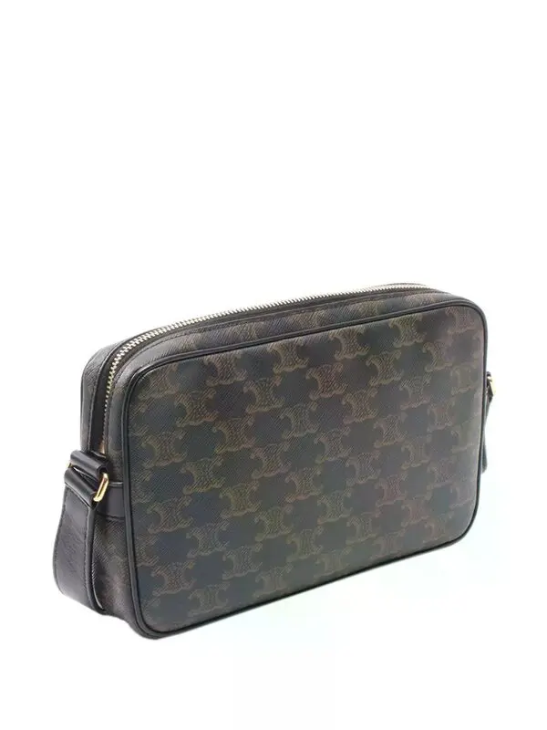 Celine 2015-2026 Medium Triomphe Coated Canvas Logo Crossbody Bag