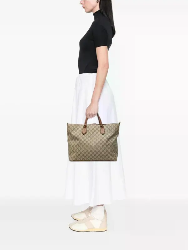 Gucci 2000-2015 Medium Gg Supreme Convertible Soft Tote Satchel