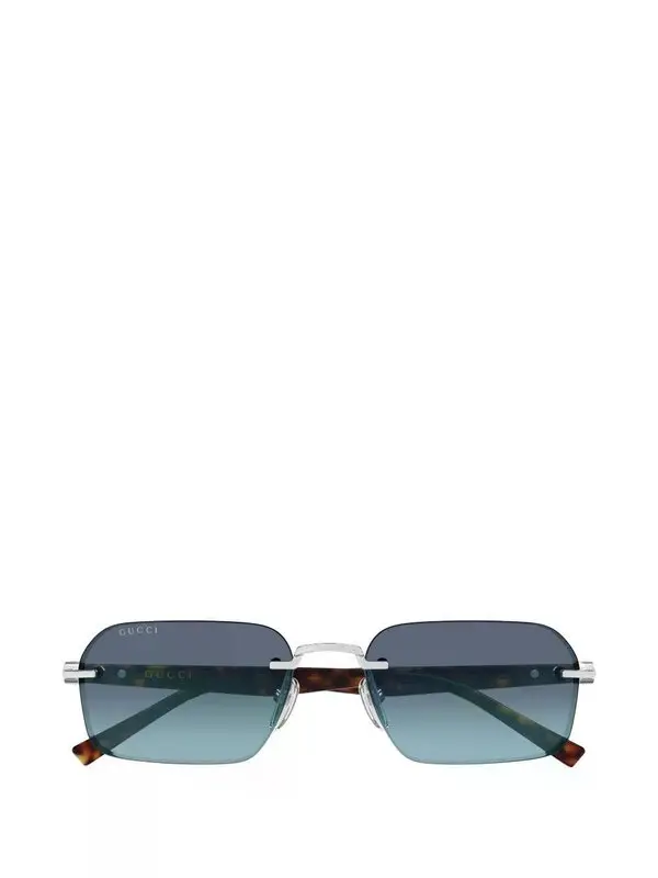 Gucci Rectangle-frame Sunglasses - Silver