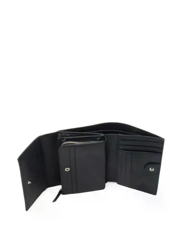 VIVIENNE WESTWOOD Orb-plaque Grained Leather Wallet
