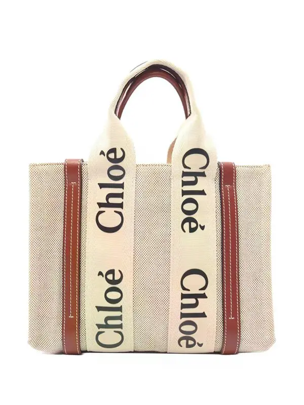 Chloé 2010-2026 Small Canvas Woody Tote Satchel