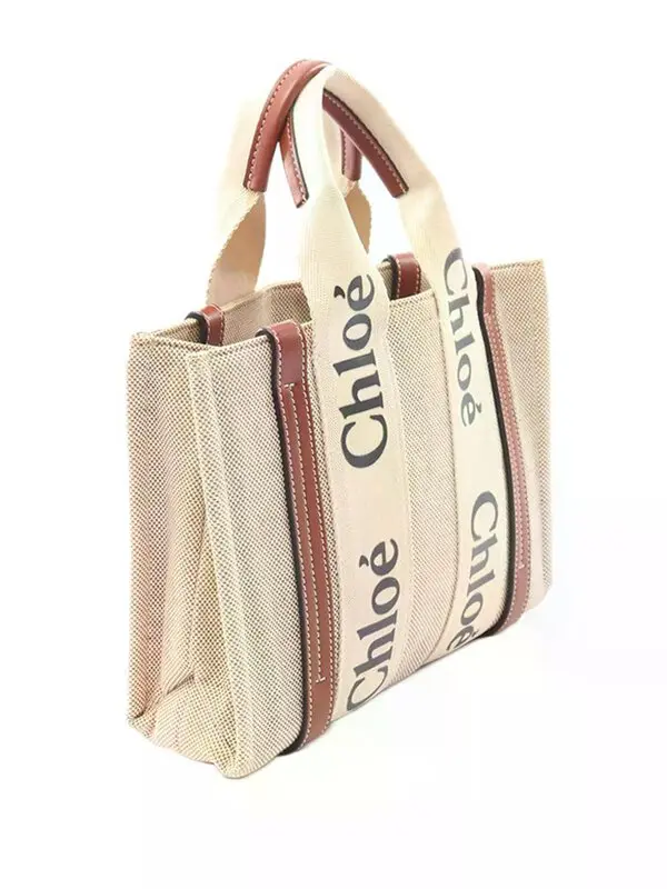 Chloé 2010-2026 Small Canvas Woody Tote Satchel